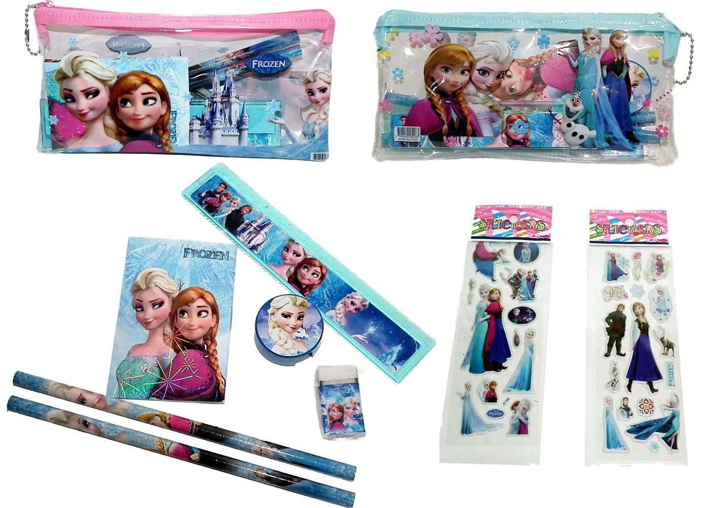 Frozen stationery set, free sticker sheets, pencil case, pencils ...